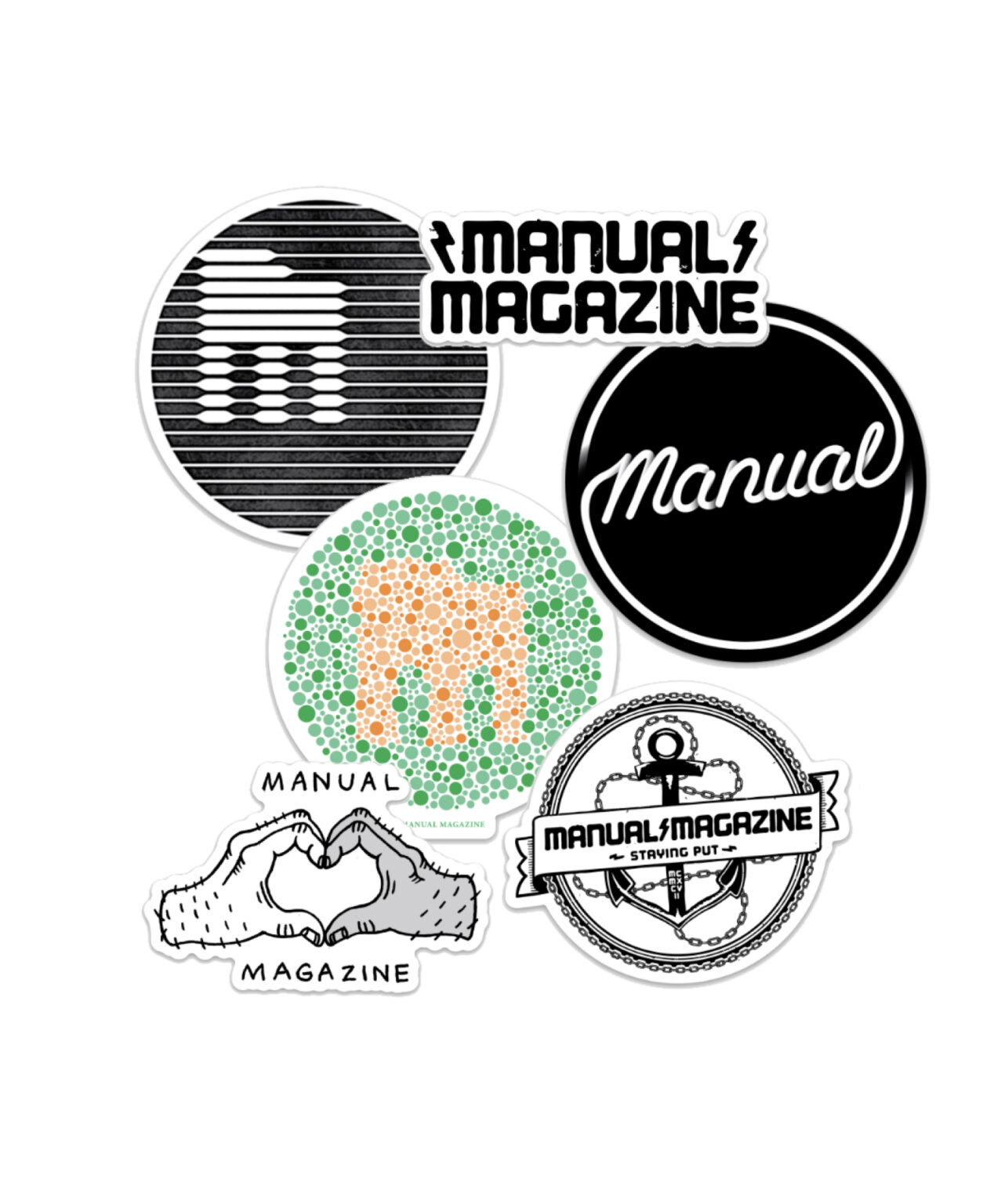 Manual Magazine Sticker Pack — 6 Pieces - Manual Magazine